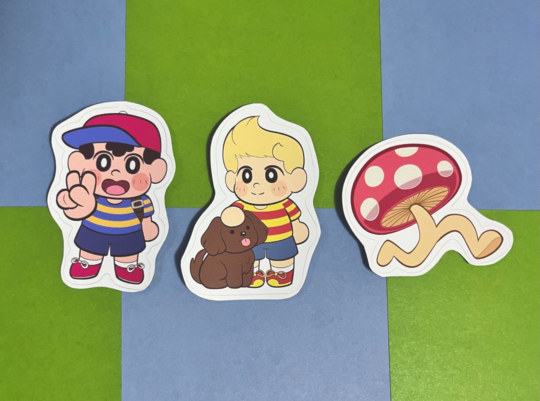 Earthbound / Mother 3 Stickers - Ness, Lucas, Ramblin Evil Mushroom ...