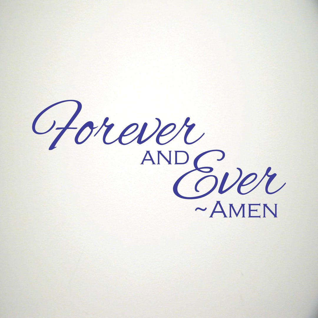 Forever and Ever Amen Wall Decal - Etsy