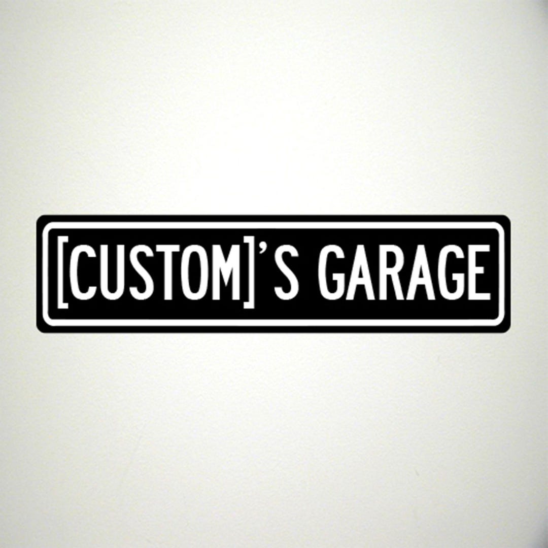 Custom Garage Metal Street Sign Black Make Your Own Sign - Etsy
