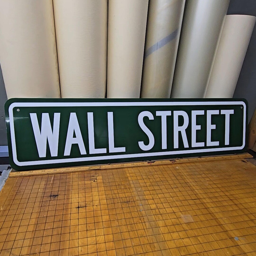 Wall Street Metal Street Sign - Etsy