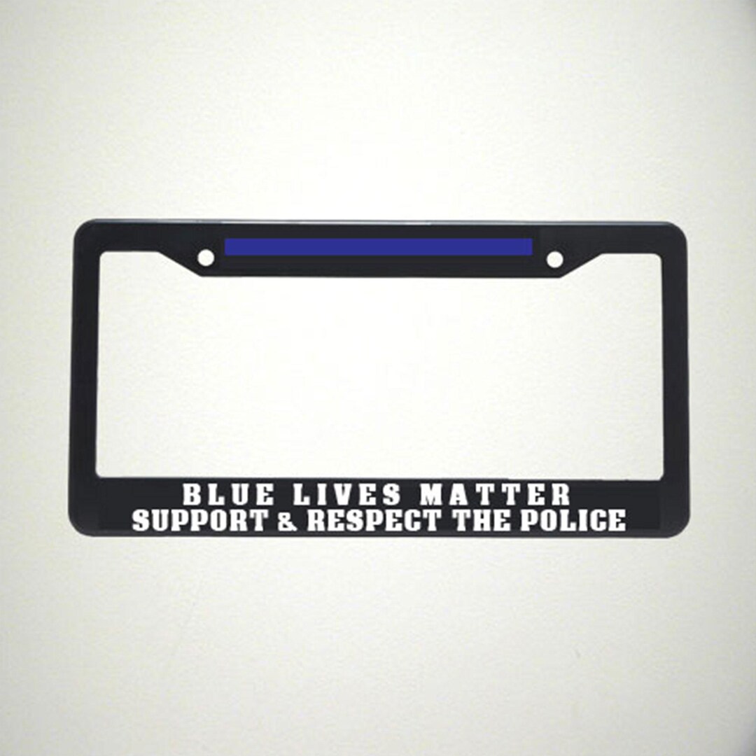 Blue Lives Matter Police License Plate Cover - Etsy