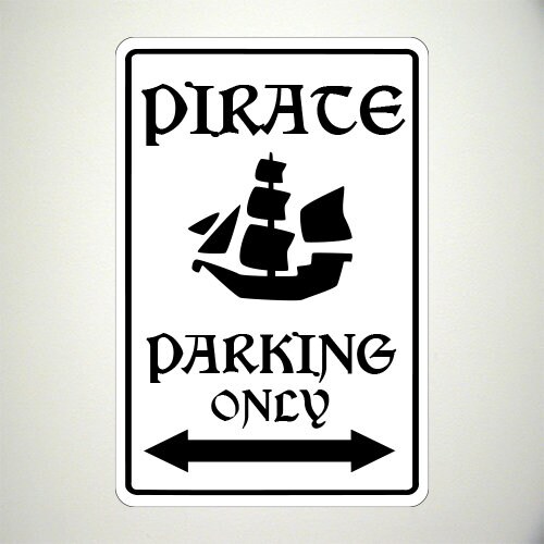 Pirate Parking Only Sign - Etsy