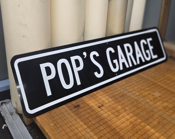 Pop's Garage Street Sign - Etsy