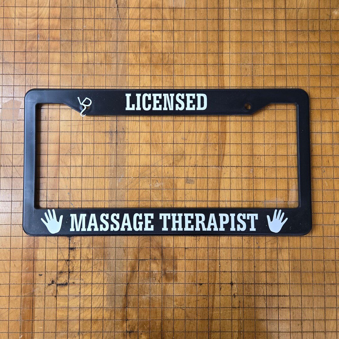 Licensed Massage Therapist License Plate Cover - Etsy