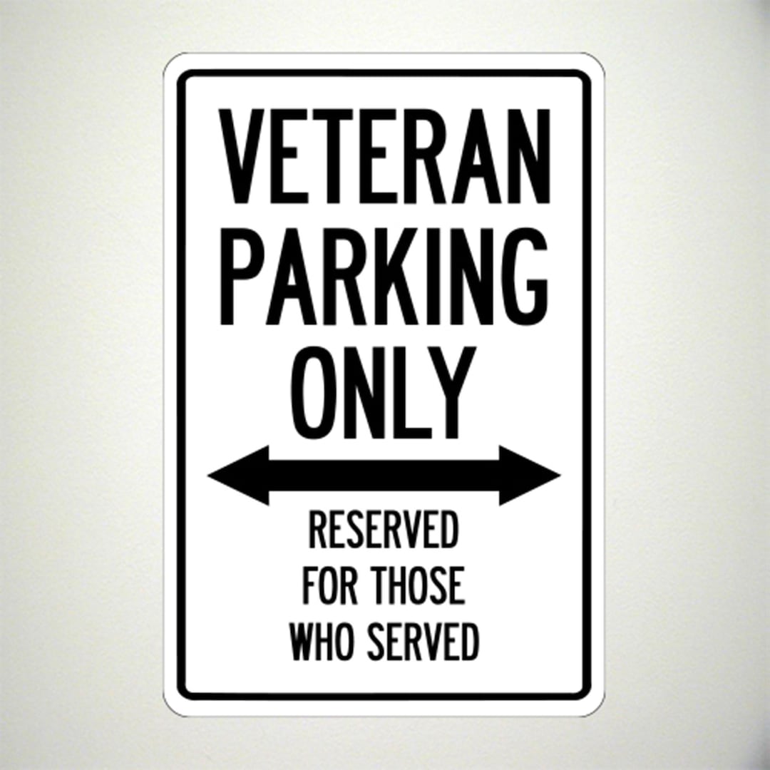 Veteran Parking Only Metal Indoor Outdoor Sign - Etsy