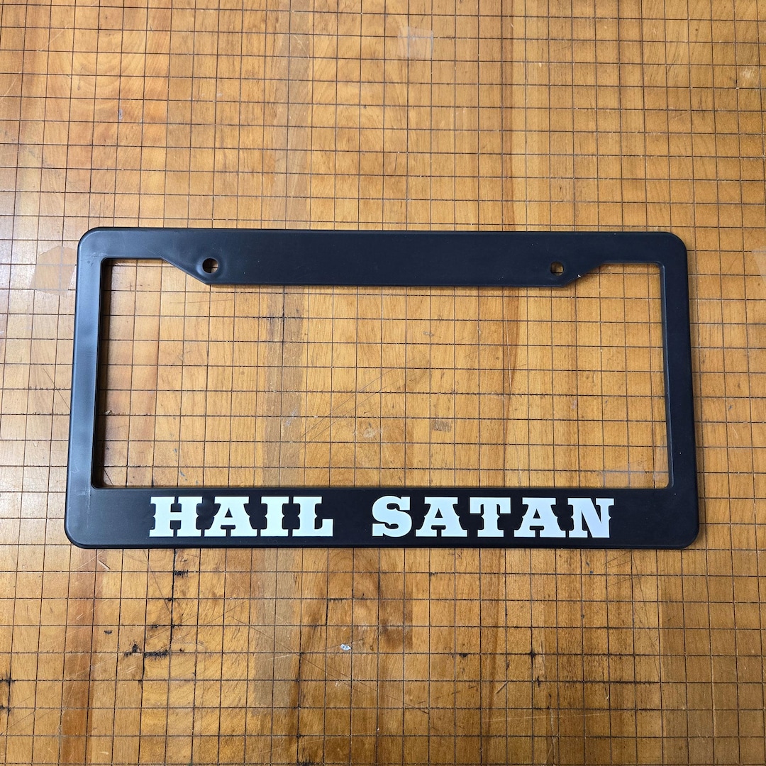 Hail Satan License Plate Holder - Etsy