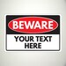 Beware Custom Text Metal Sign - Etsy