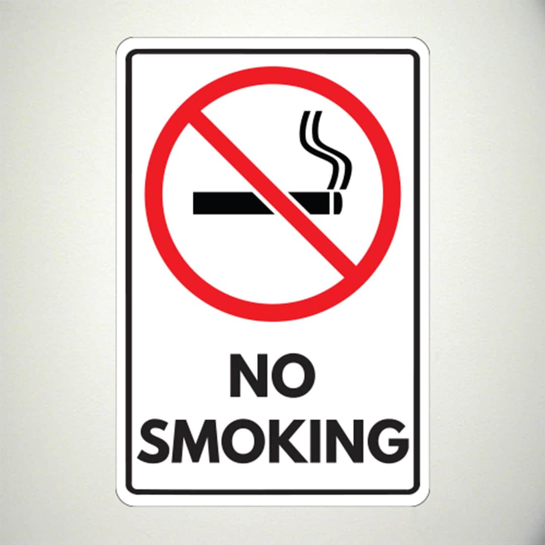 No Smoking Vertical Metal Sign - Etsy