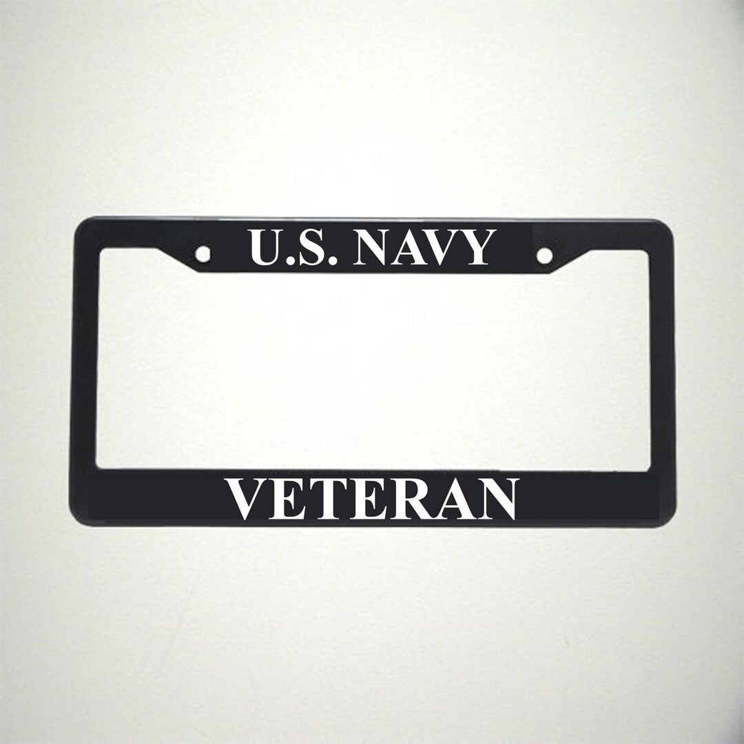 U.S. Navy Veteran License Plate Holder - Etsy