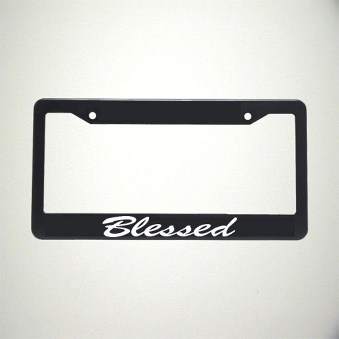 Blessed License Plate Holder - Etsy