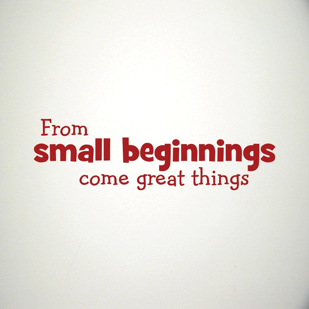 Small Beginnings Wall Decal - Etsy