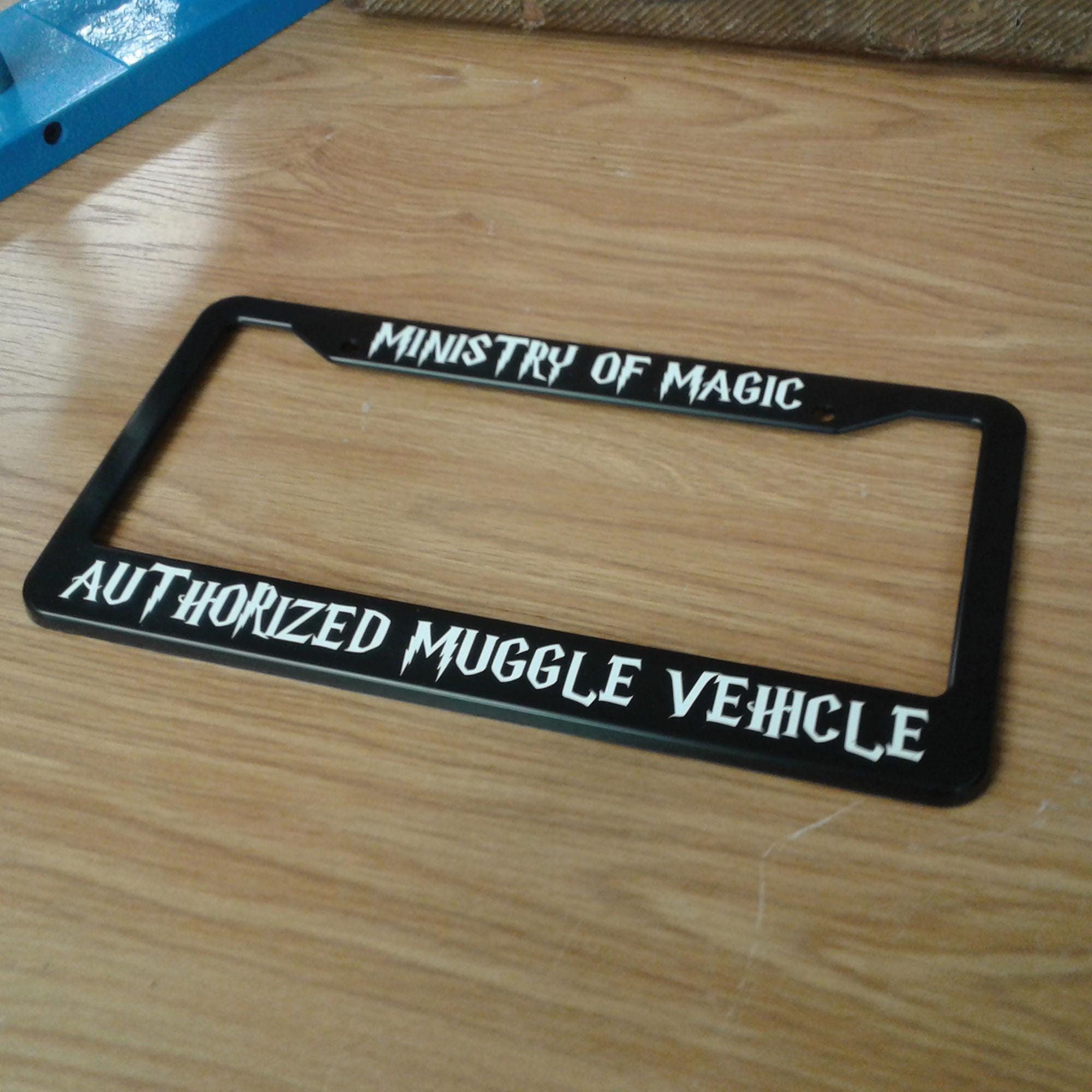 Lord Of The Rings License Plate Frame Ministry Of Magic Authorized ...