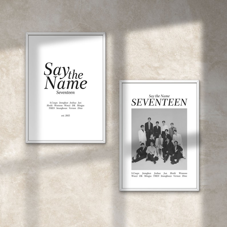 SEVENTEEN Posters, Instant Download, Digital Prints, Wall Decor - Etsy
