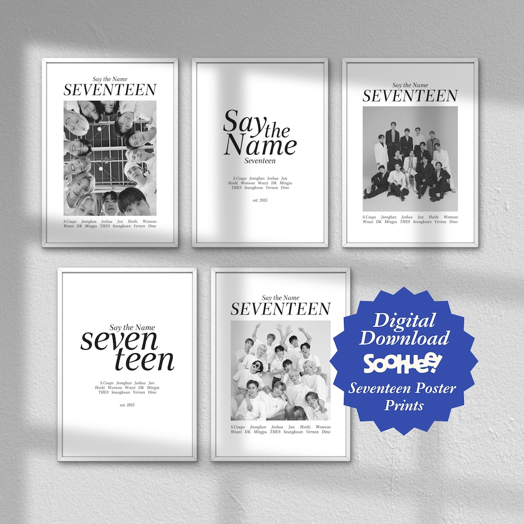 SEVENTEEN Posters, Instant Download, Digital Prints, Wall Decor - Etsy