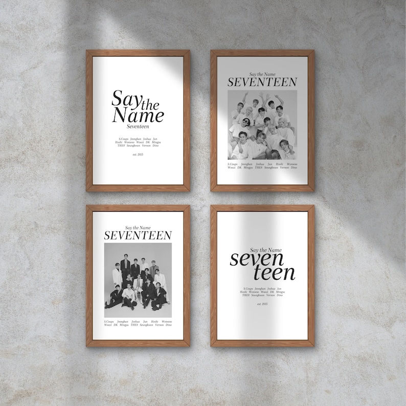 SEVENTEEN Posters, Instant Download, Digital Prints, Wall Decor - Etsy