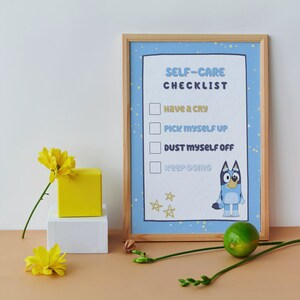 BLUEY Themed Self-care Checklist / Motivational Art - Etsy Australia