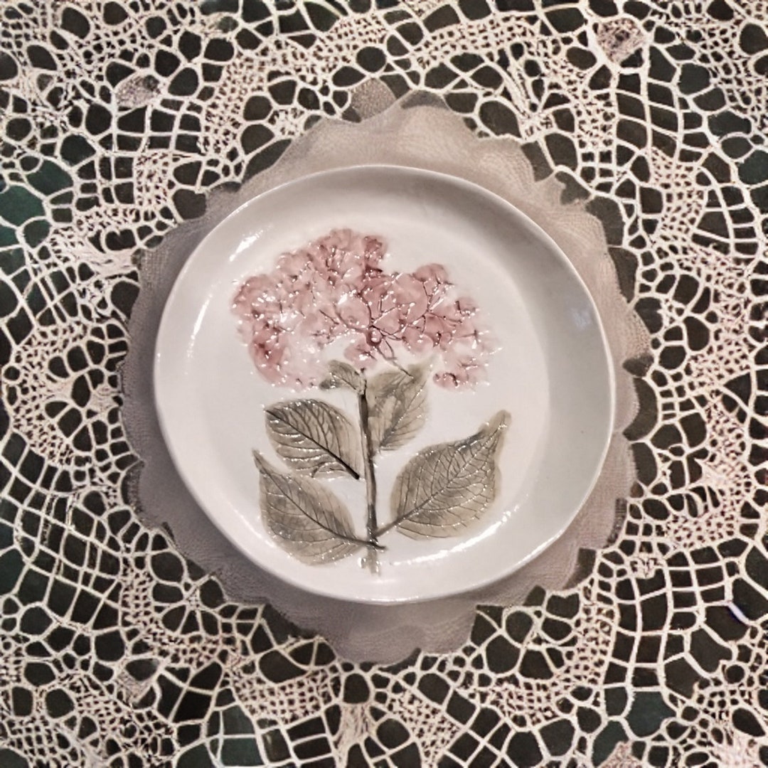 Potter Plate Hydrangea Pottery Plate, Hydrangea Plate, Pottery Plate ...