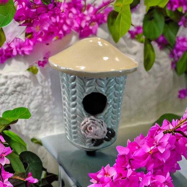 Ceramic Bird House - Etsy