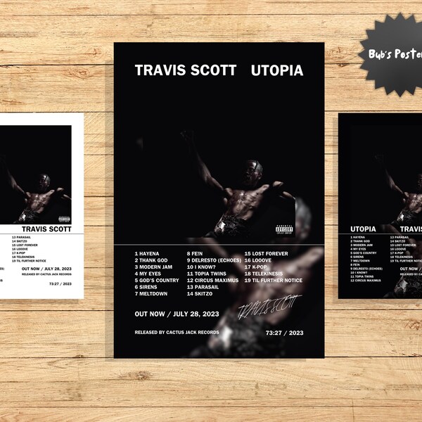 Utopia Album Cover Poster - Etsy