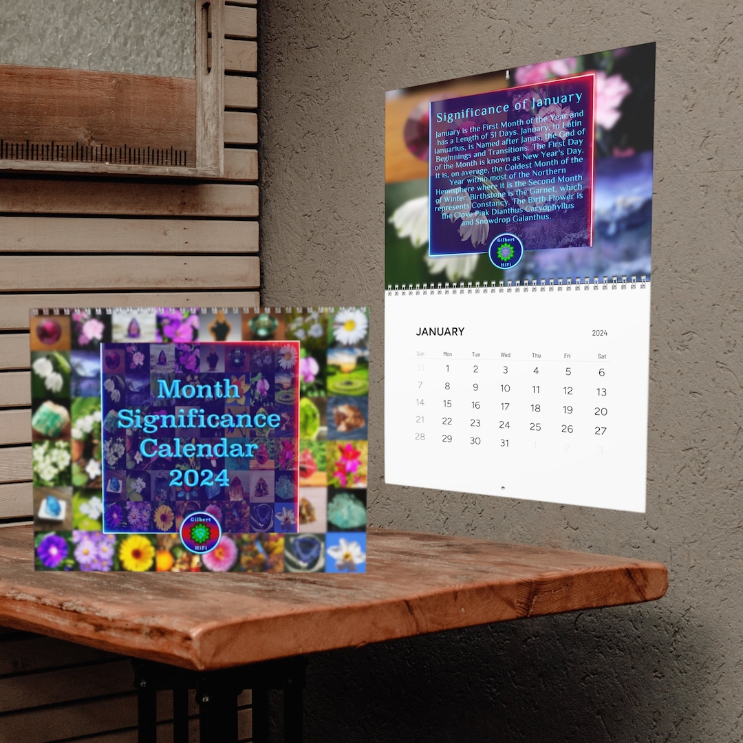 Month Significance Wall Calendar 2024 - Etsy