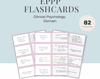 EPPP Study Cheat Sheets Examination for Professional Practice in Psychology Study Materials - Etsy