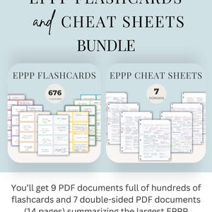 EPPP Flashcards & Cheat Sheets Bundle - Etsy