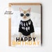 Printable Birthday Card, Happy Birthday, Cool Cat in David Rose Sweater ...