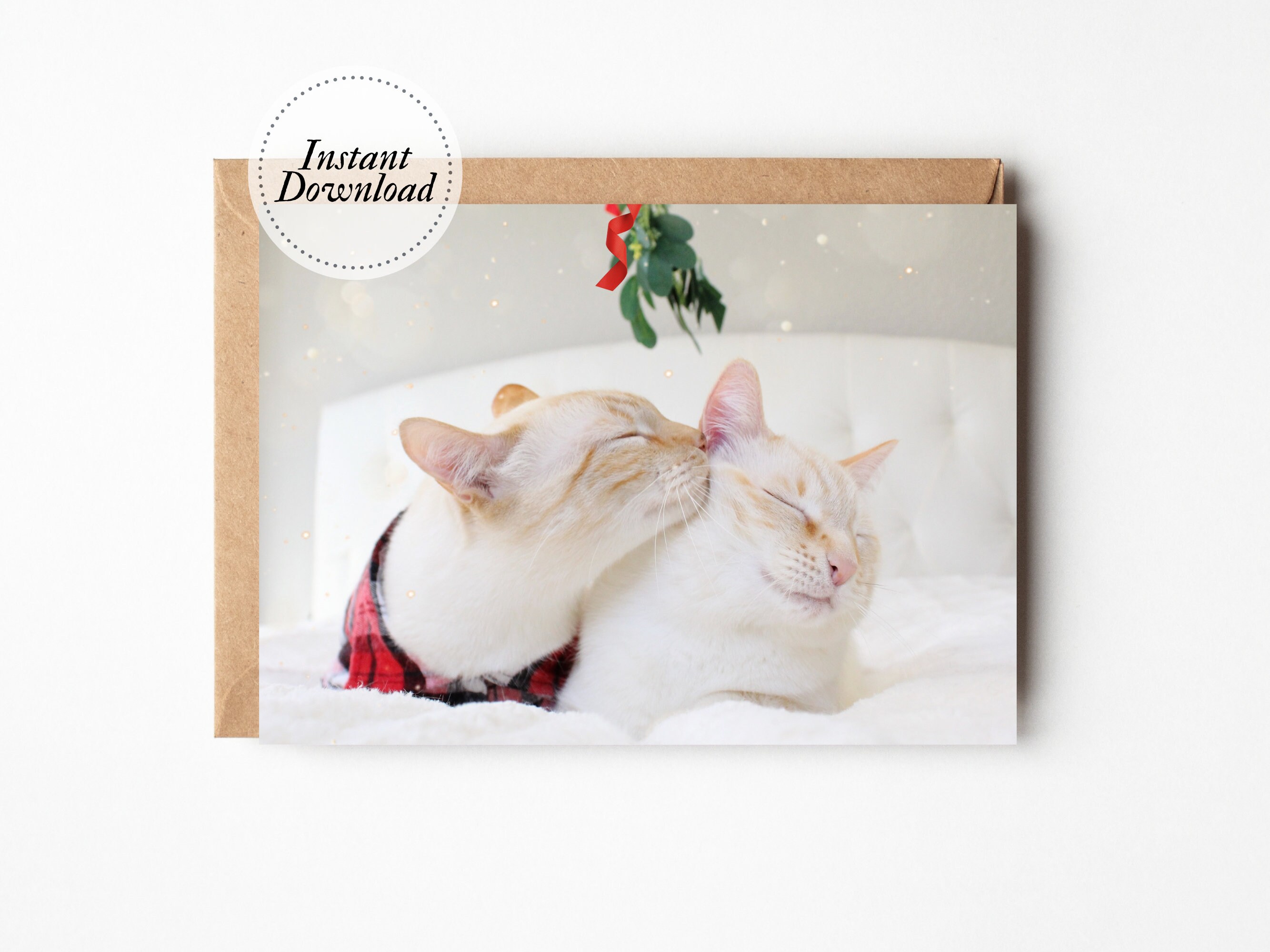 Printable Christmas Card, Happy Holidays Card, Digital Download, 5X7 ...