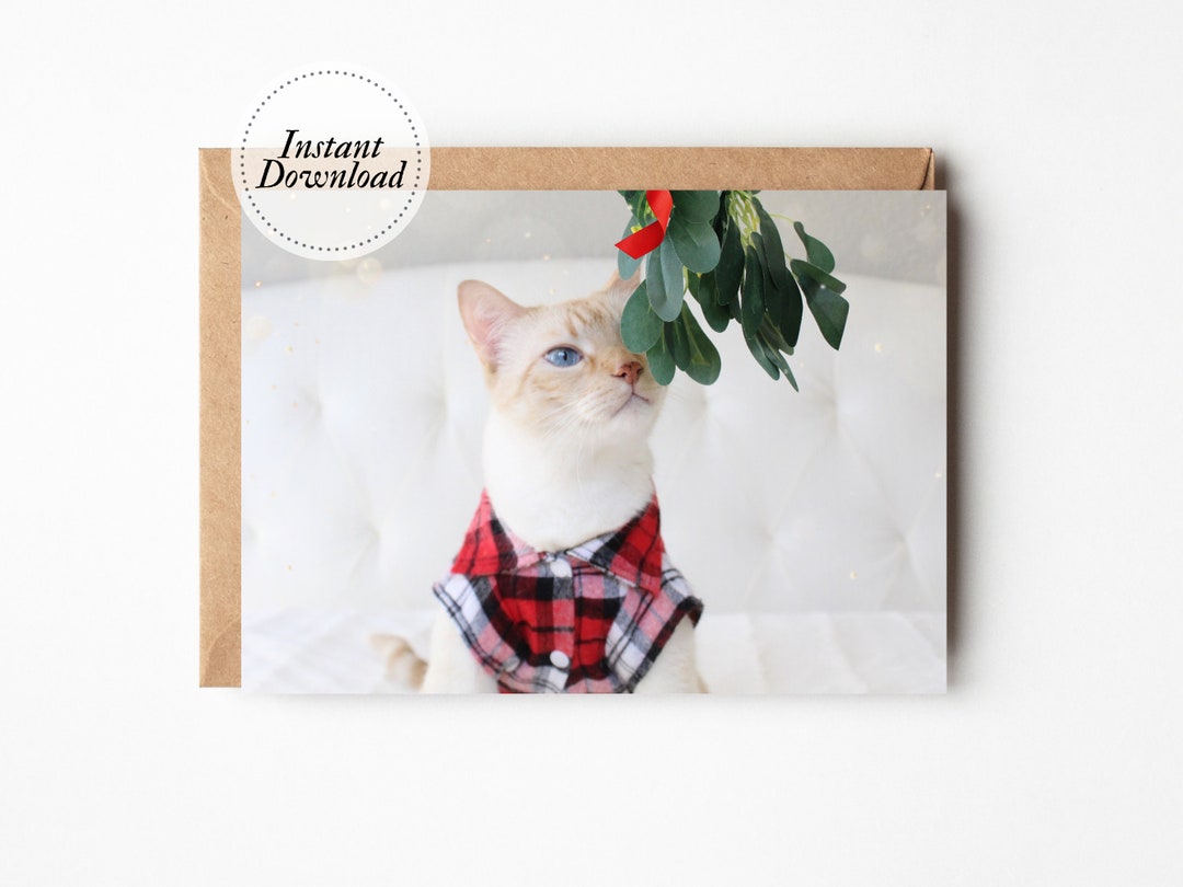 Printable Christmas Card, Happy Holidays Card, Digital Download, 5X7 ...