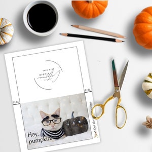 Printable Halloween Card, Hey Pumpkin, Halloween Card Greetings, Happy ...