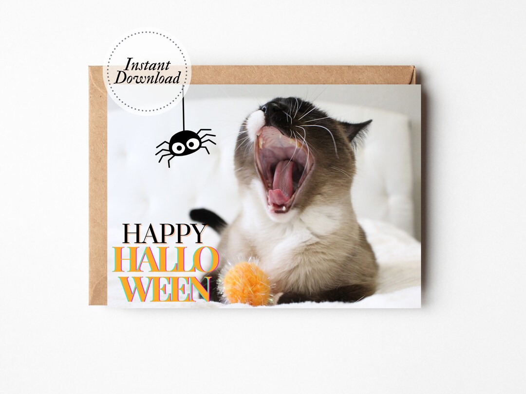 Printable Halloween Card, Happy Halloween, Halloween Greetings ...