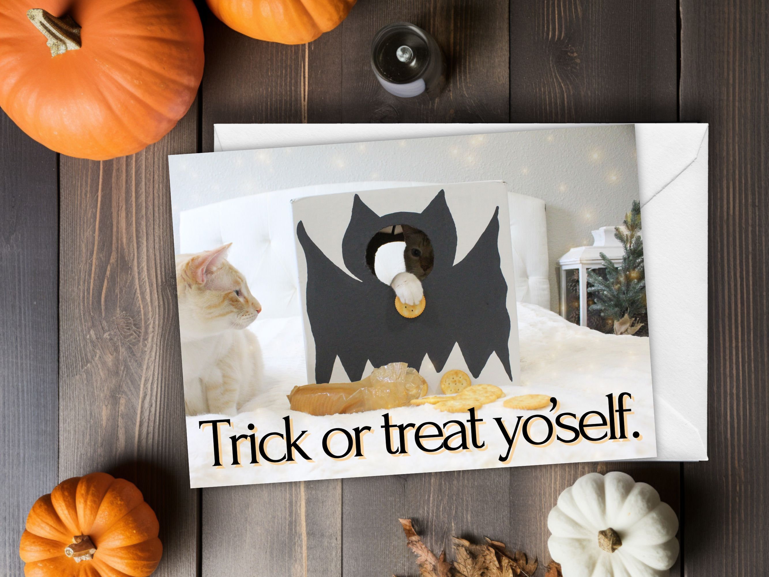 Printable Halloween Card, Trick or Treat Yo'self, Halloween Greetings ...