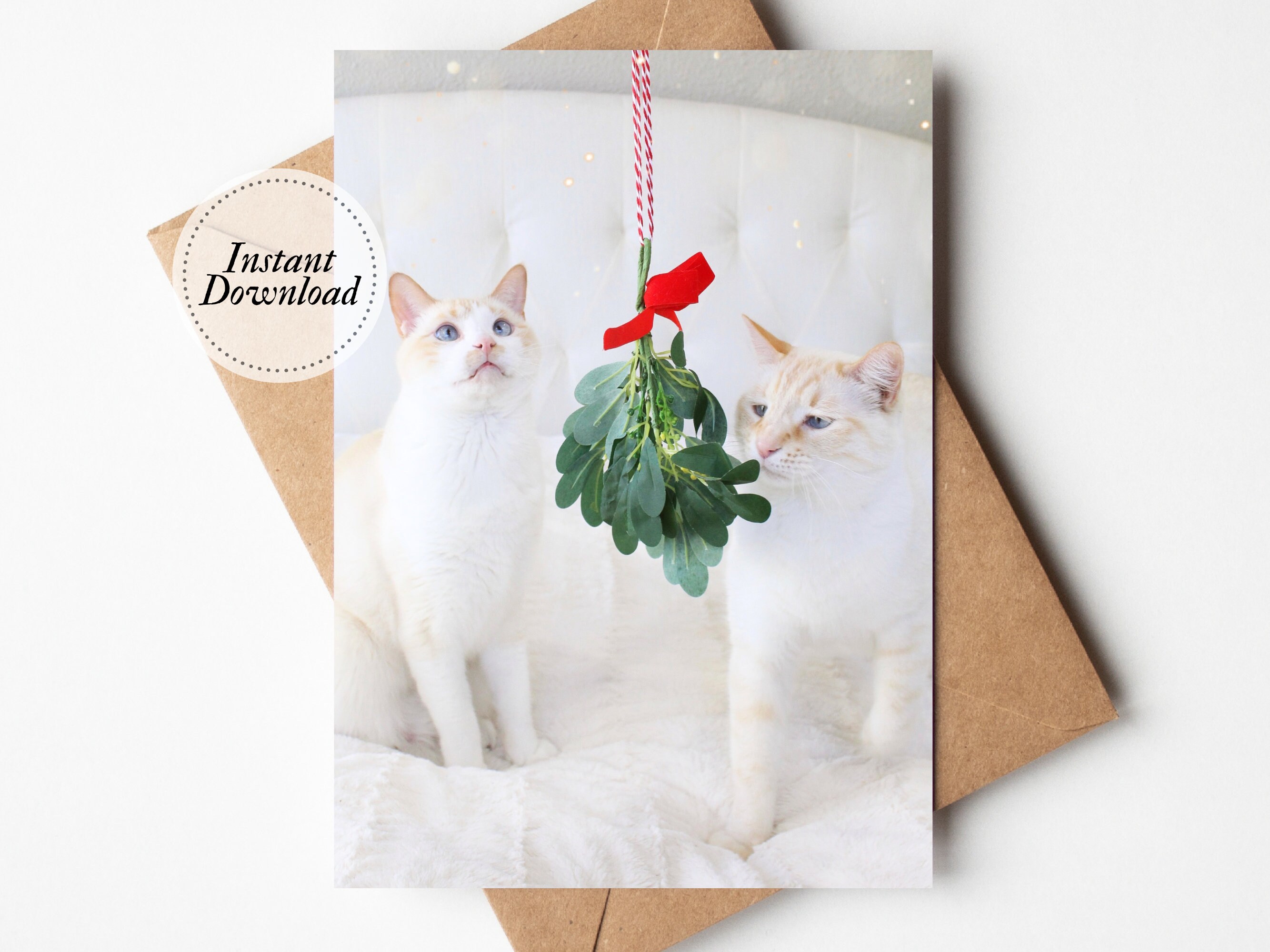 Printable Christmas Card, Happy Holidays Card, Digital Download, 5X7 ...