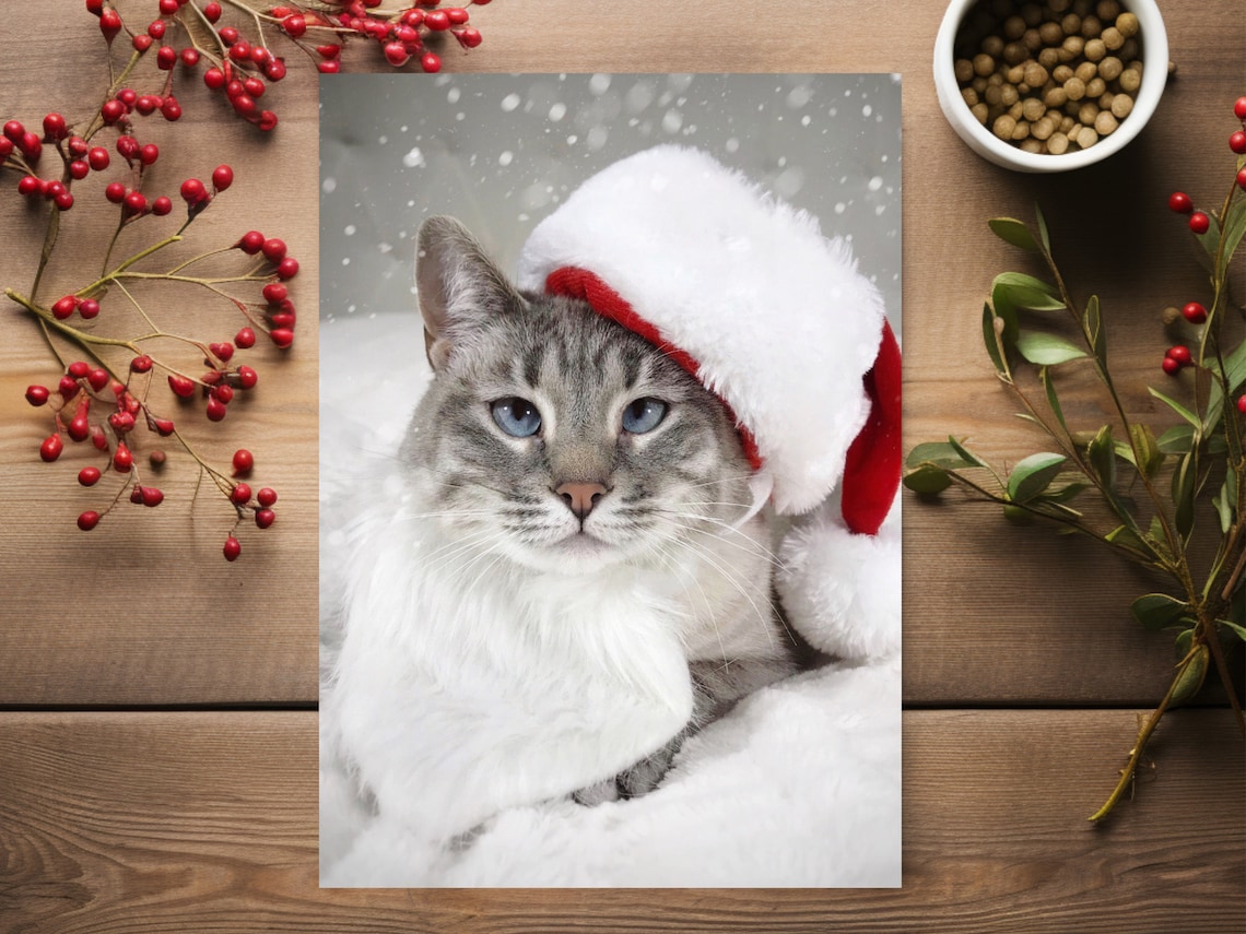 Printable Christmas Card, Happy Holidays Card, Digital Download, Print ...