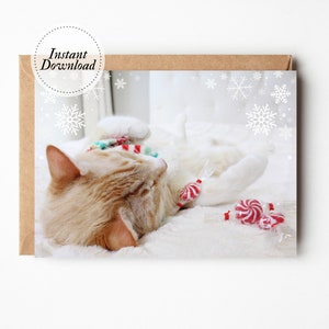 Printable Christmas Card, Happy Holidays Card, Digital Download, 5X7 ...