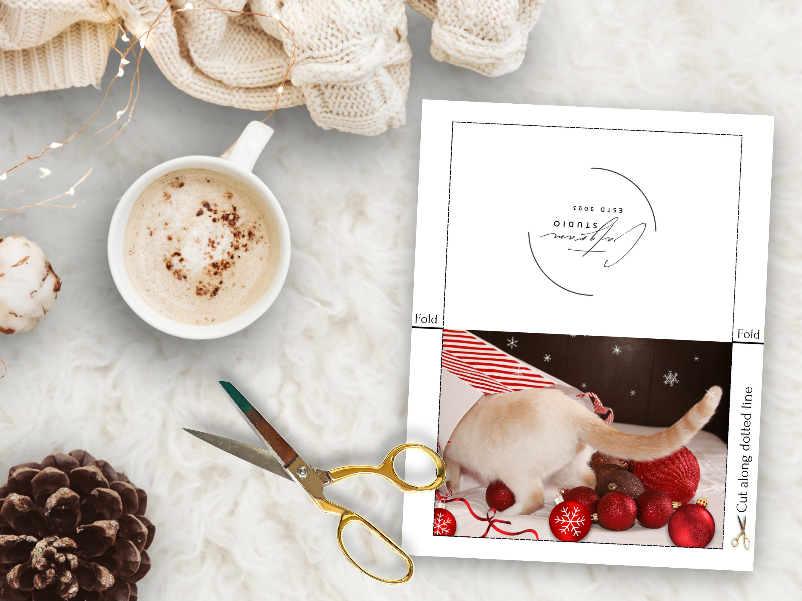 Printable Christmas Card, Happy Holidays Card, Digital Download, 5X7 ...