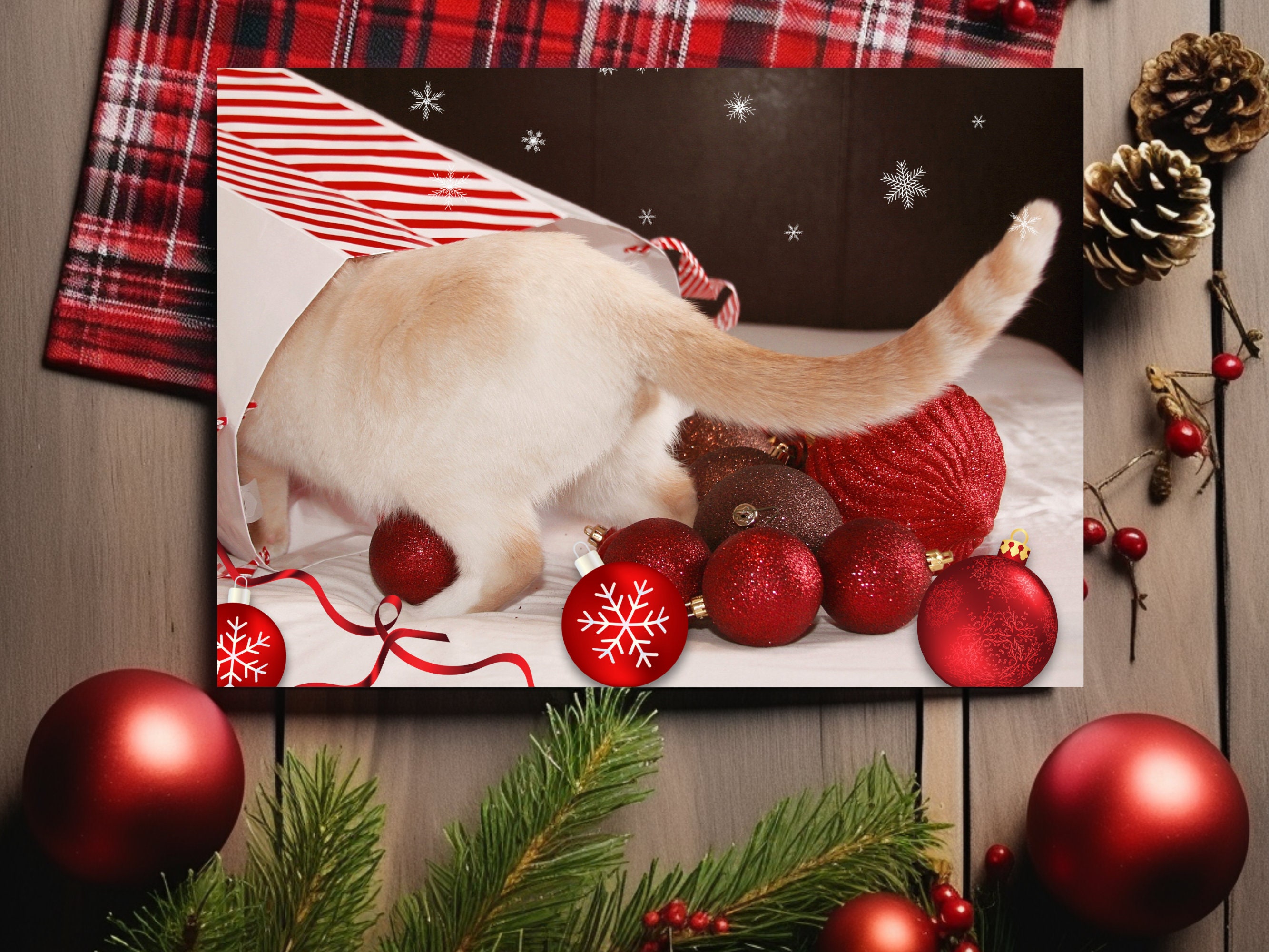 Printable Christmas Card, Happy Holidays Card, Digital Download, 5X7 ...