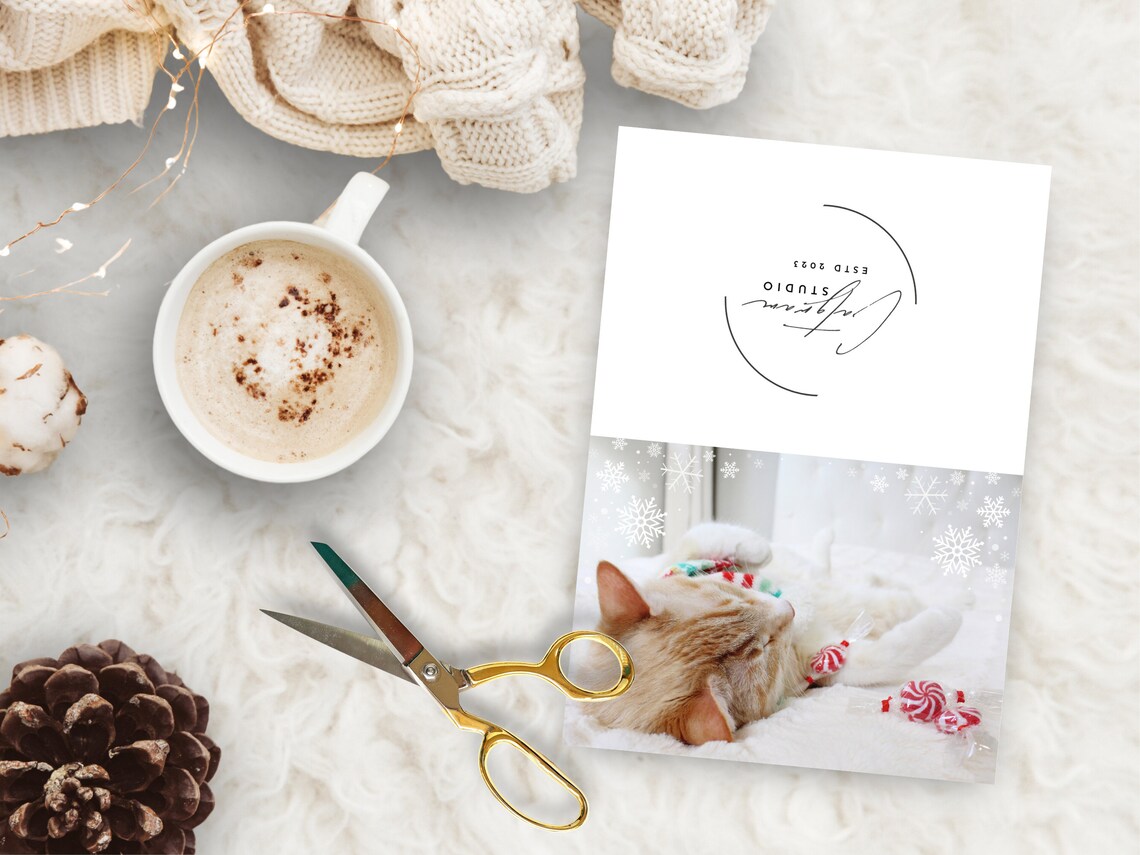 Printable Christmas Card, Happy Holidays Card, Digital Download, 5X7 ...