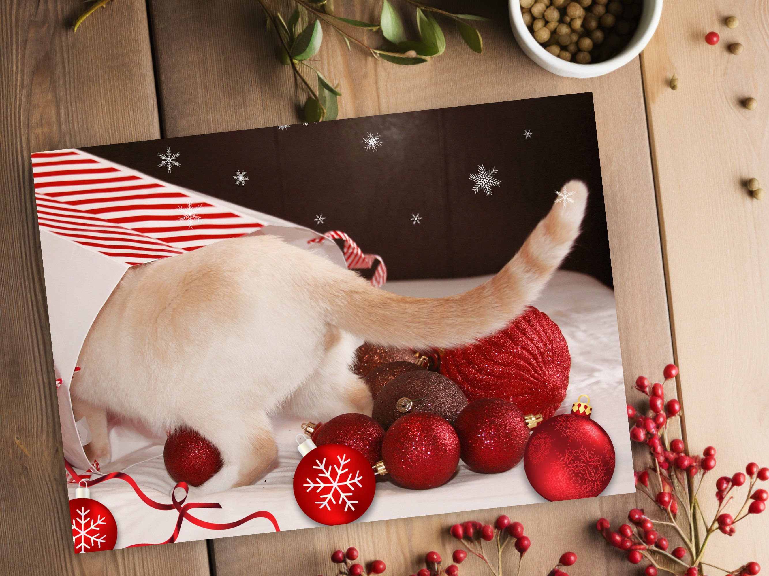 Printable Christmas Card, Happy Holidays Card, Digital Download, 5X7 ...