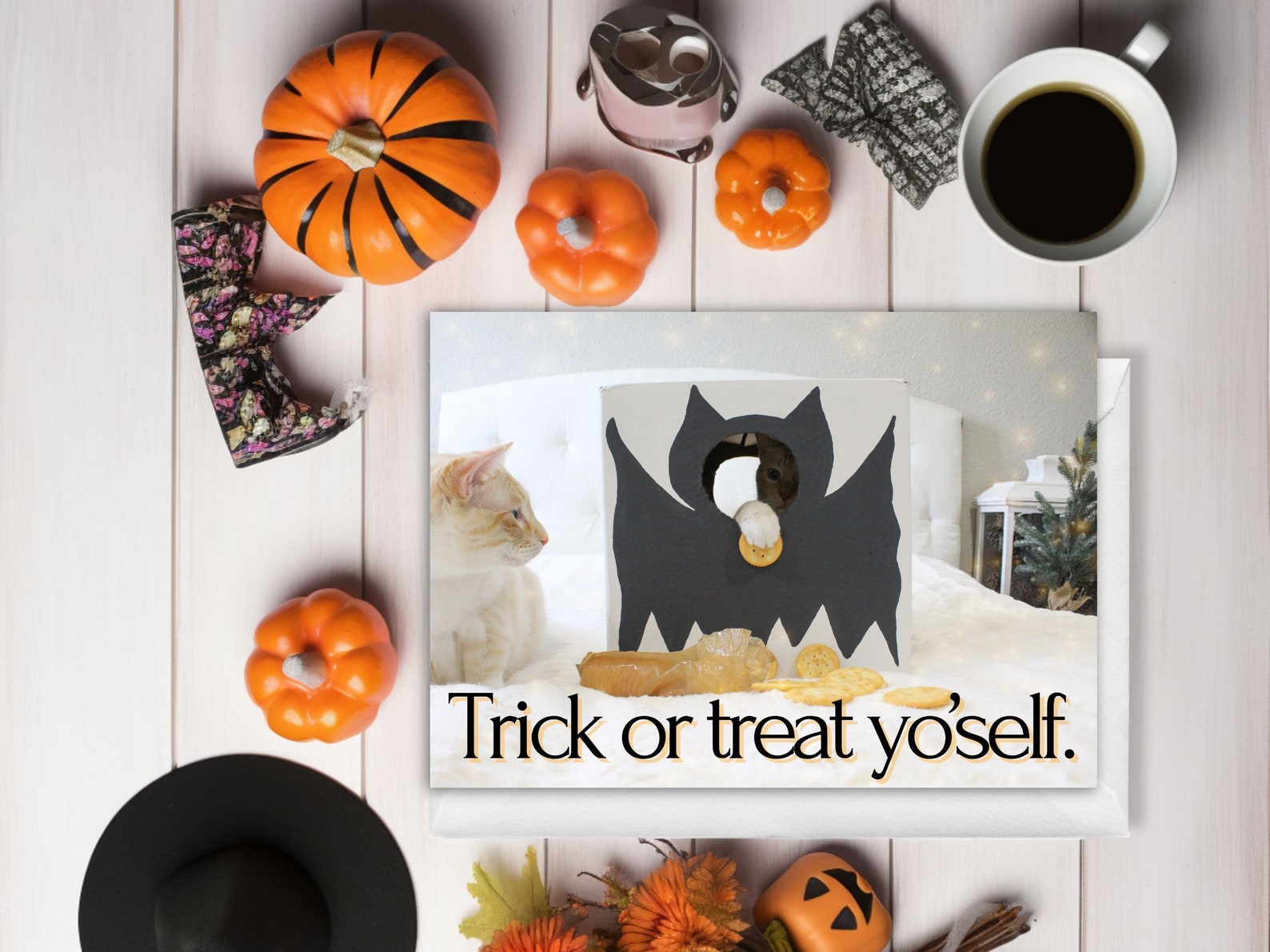 Printable Halloween Card, Trick or Treat Yo'self, Halloween Greetings ...