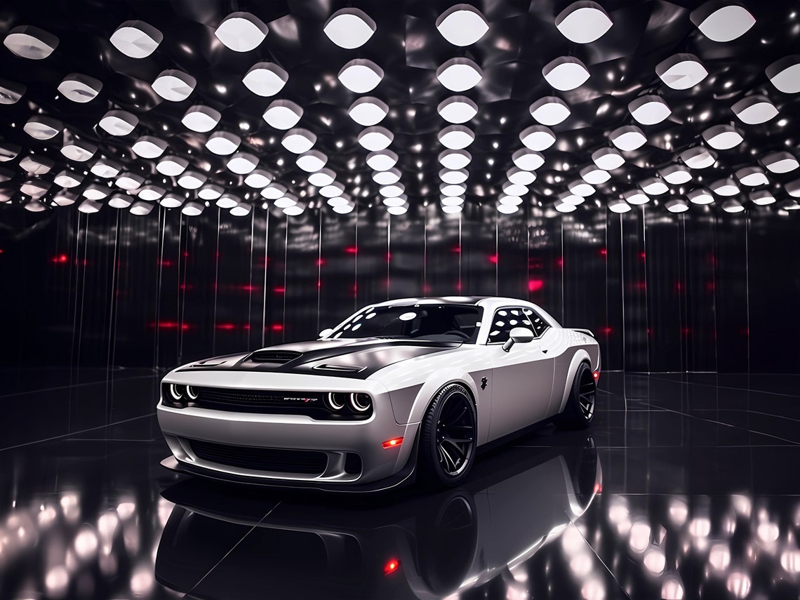 Silver Dodge Challenger Hellcat Widebody - Etsy