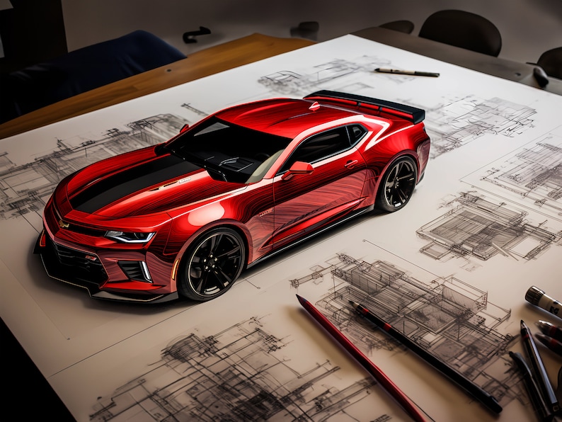 Red Chevy Camaro ZL1 1LE - Etsy