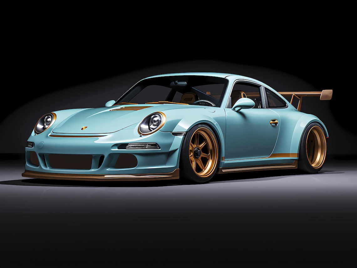 Baby Blue Porsche 911 GT3 - Etsy