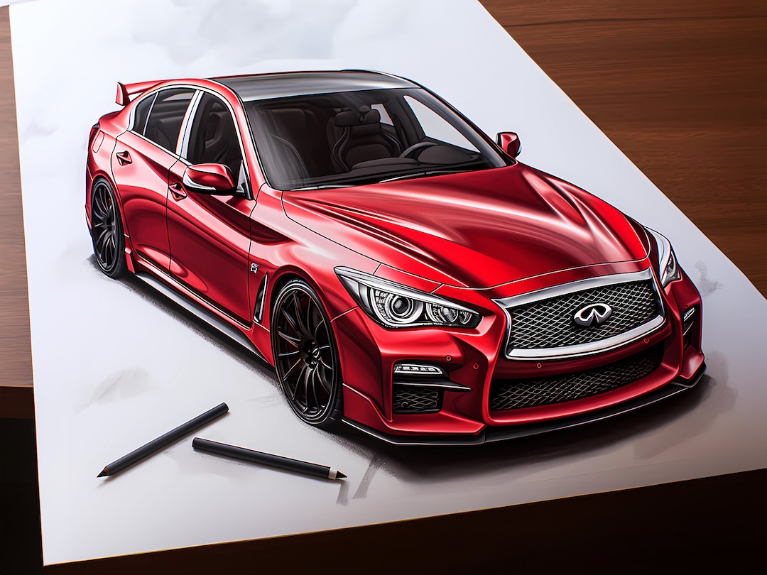 Infiniti Q50 Sketch 2 - Etsy