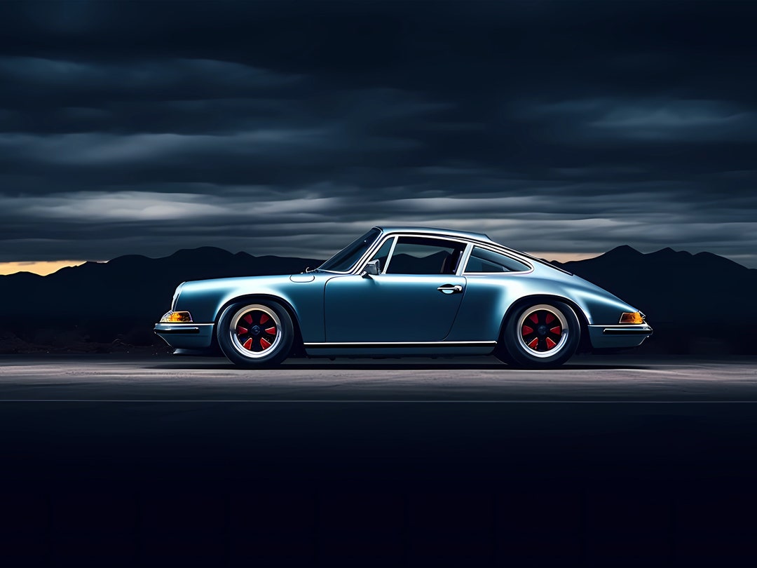 Classic Blue Porsche 911 - Etsy