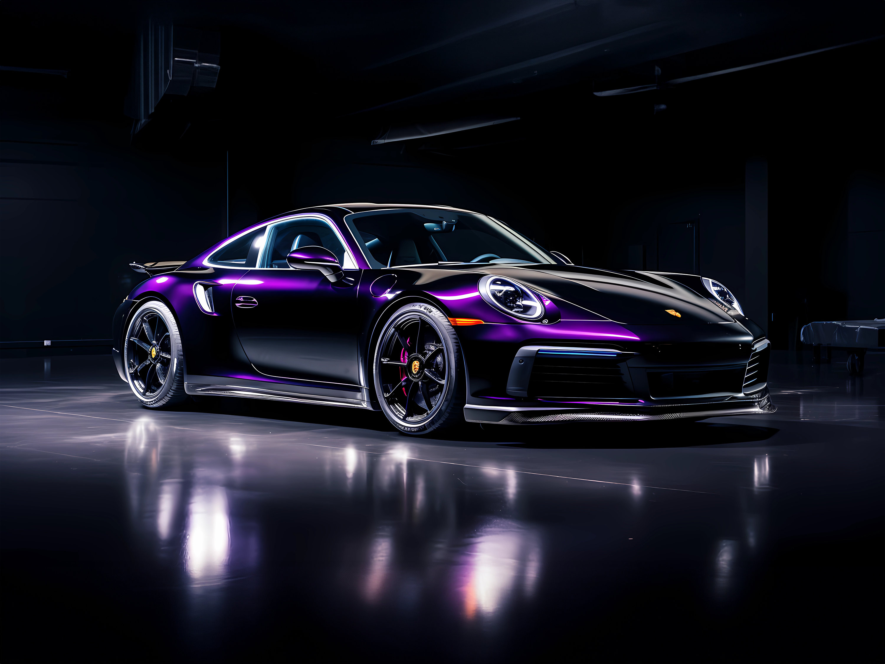 Purple Porsche 911 - Etsy