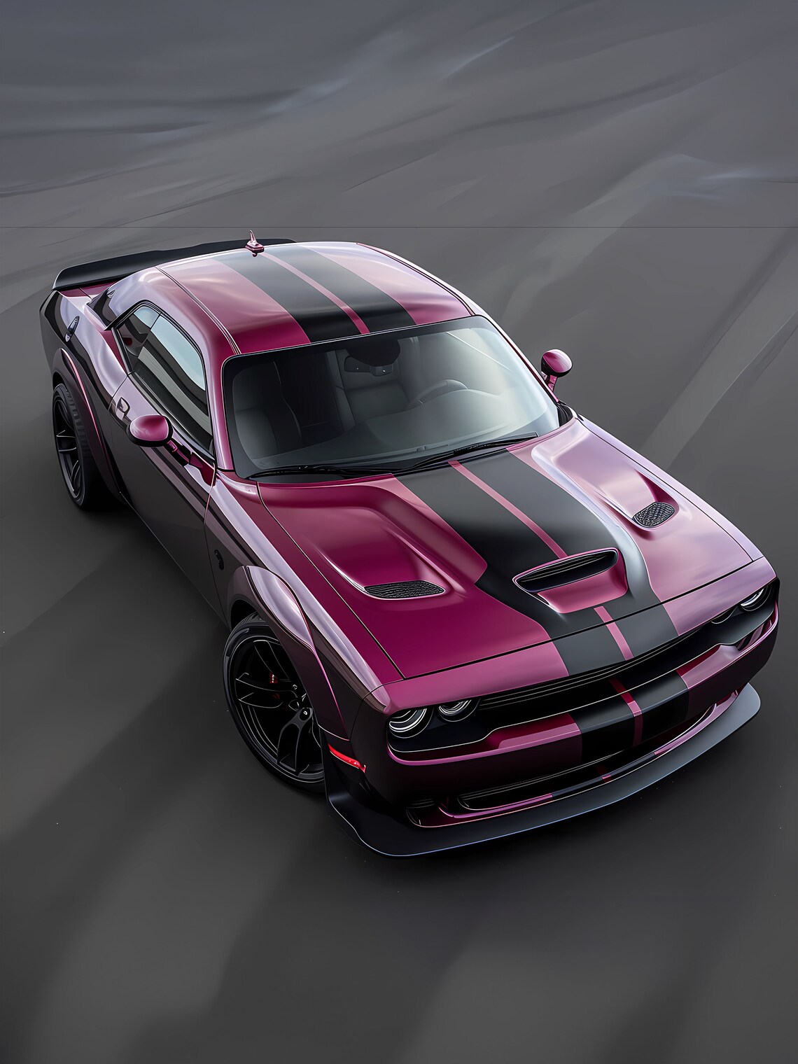 Octane Red Dodge Challenger Hellcat Widebody - Etsy