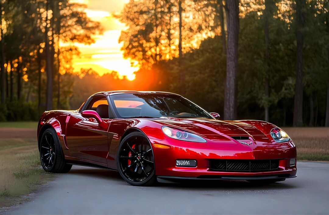 2012 Red Corvette Z06 - Etsy
