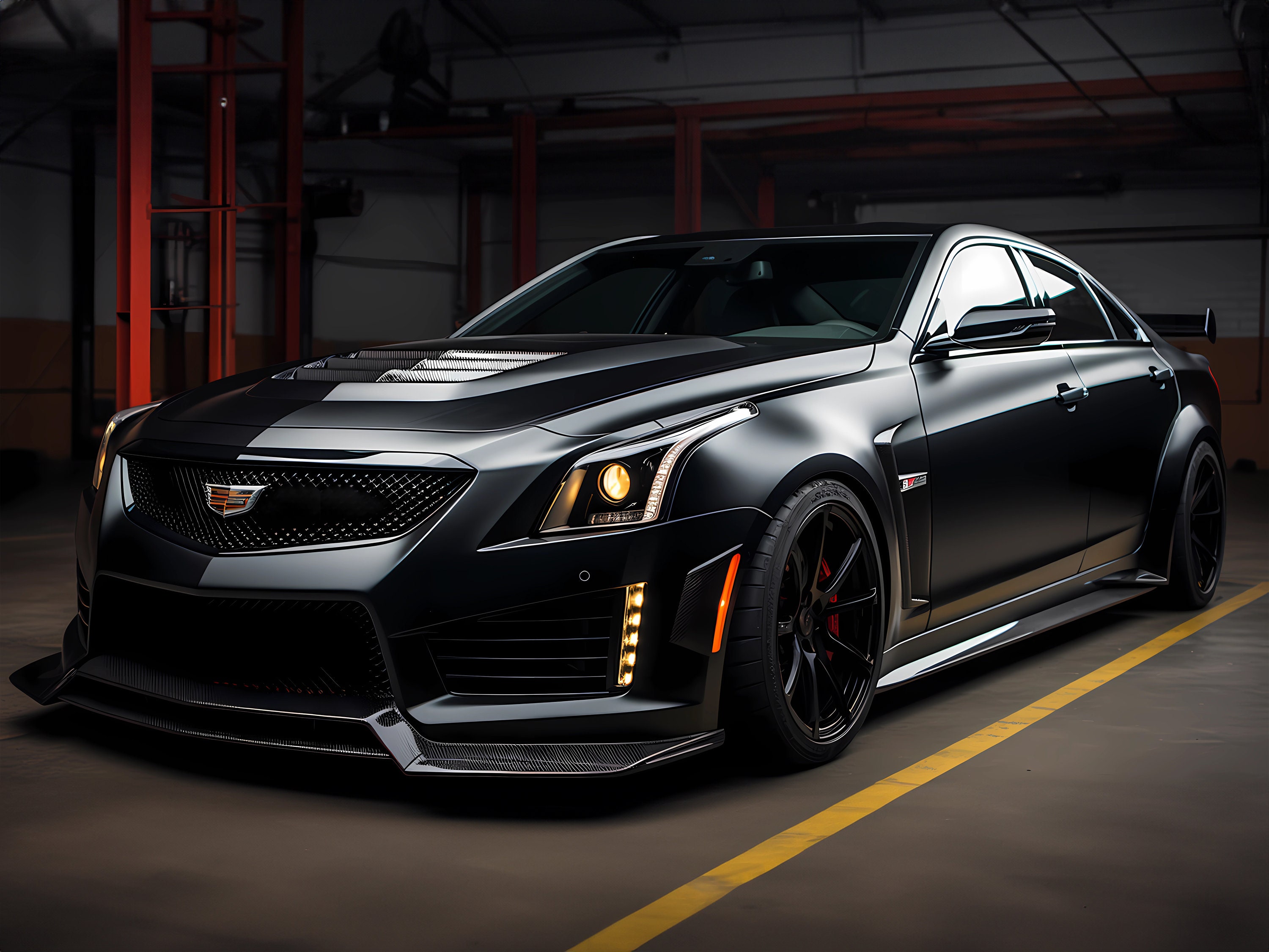 Black Cadillac CTS-V - Etsy