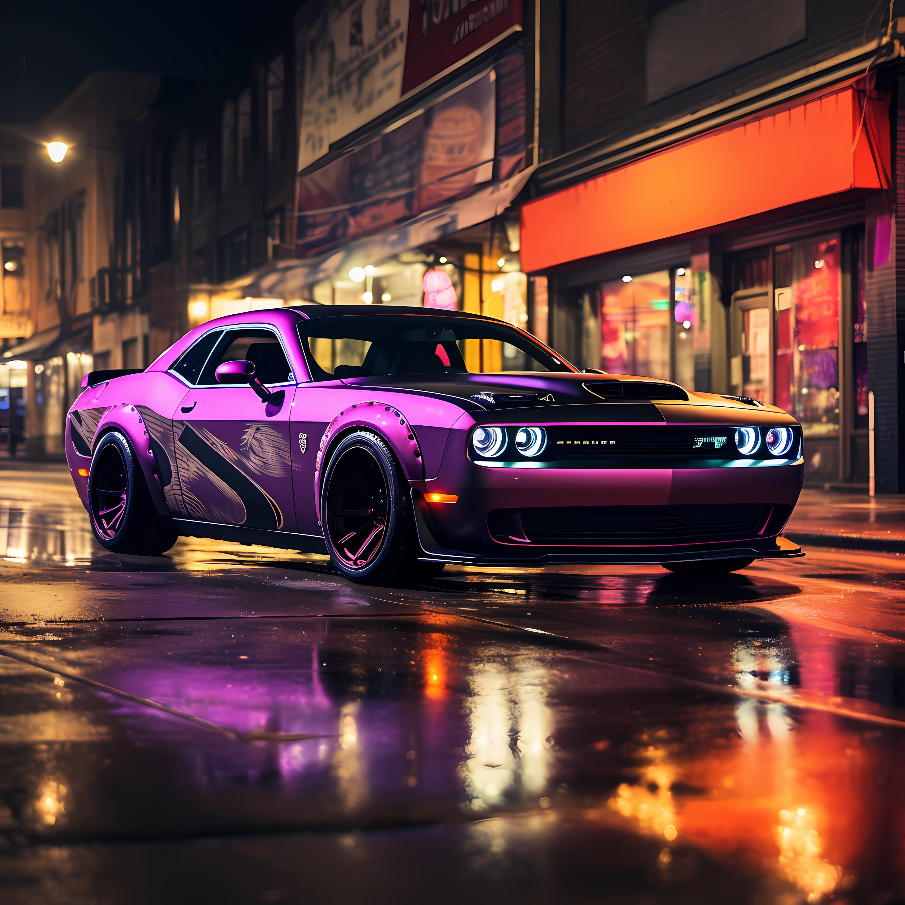 Dodge Challenger Hellcat - Etsy